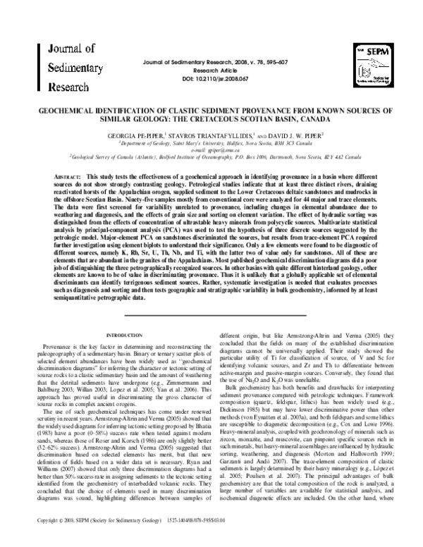 (PDF) Geochemical Identification of Clastic Sediment Provenance from ...