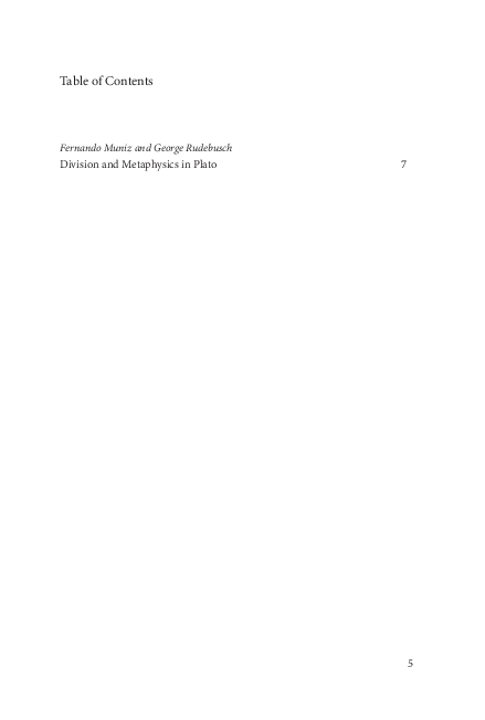 (PDF) Division and Metaphysics in Plato