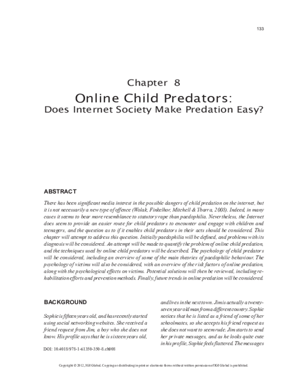 (PDF) Online Child Predators
