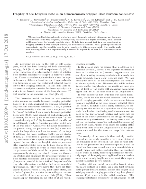 (PDF) Fragility of the bosonic Laughlin state
