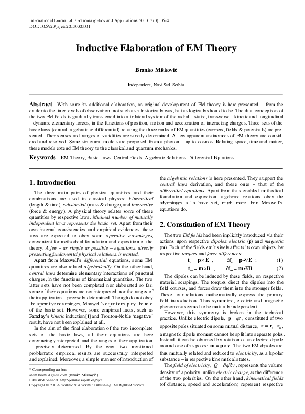 (PDF) Inductive Elaboration of EM Theory