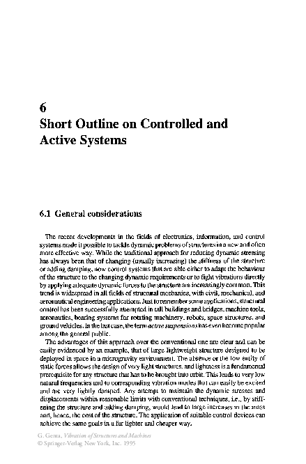 (PDF) Short Outline on Controlled and Active Systems
