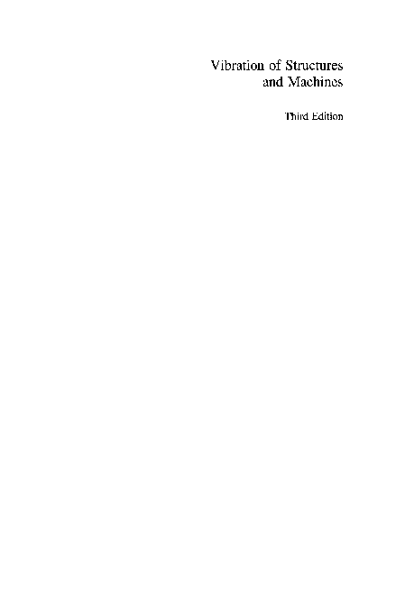 (PDF) Vibration of Structures and Machines