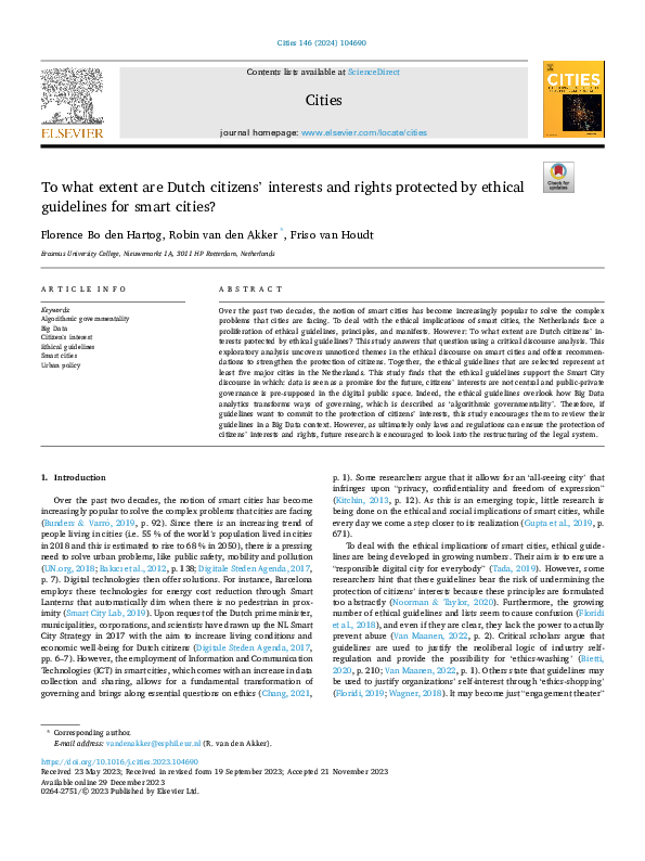 (PDF) To what extent are Dutch citizens' interests and rights protected ...