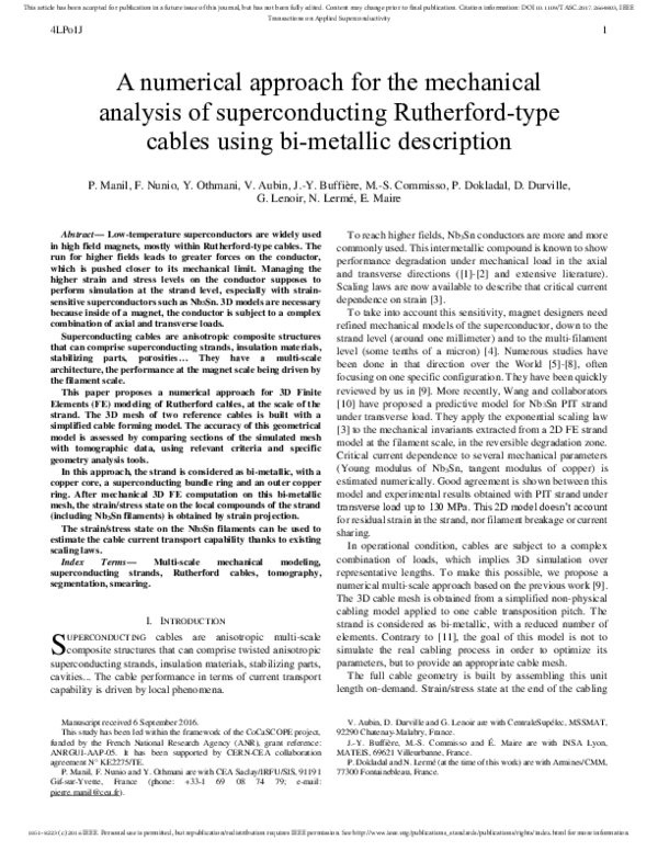 (PDF) A Numerical Approach for the Mechanical Analysis of ...