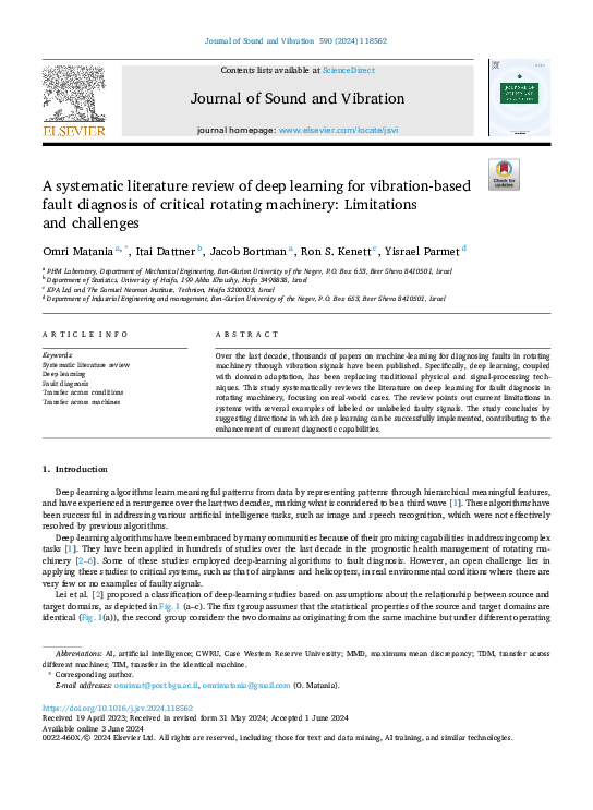 (PDF) A systematic literature review of deep learning for vibration ...
