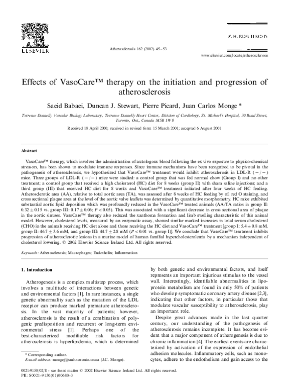 (PDF) Effects of VasoCare™ therapy on the initiation and progression of ...