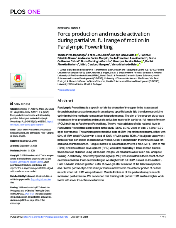 (PDF) Force production and muscle activation during partial vs. full ...