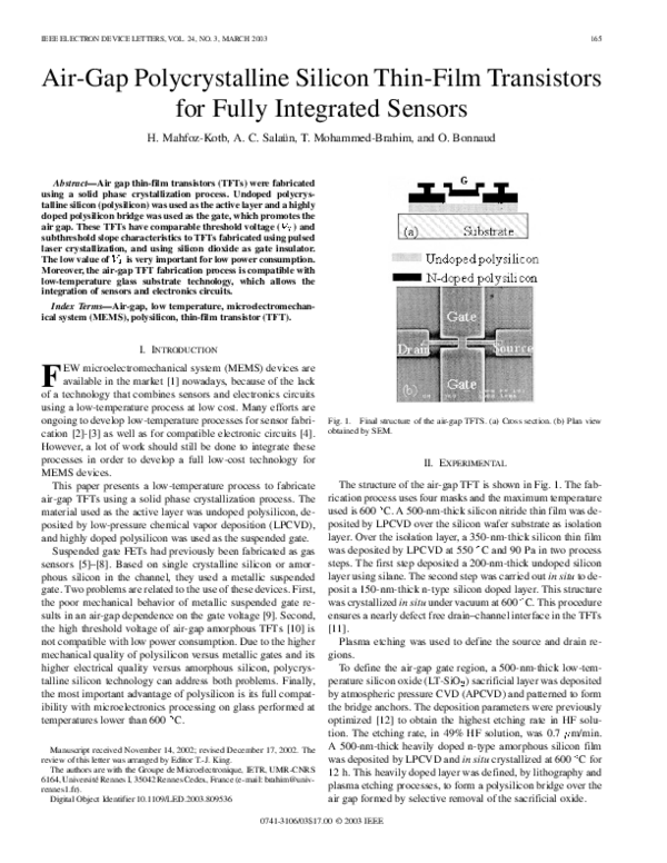(PDF) Air-gap polycrystalline silicon thin-film transistors for fully integrated sensors ...