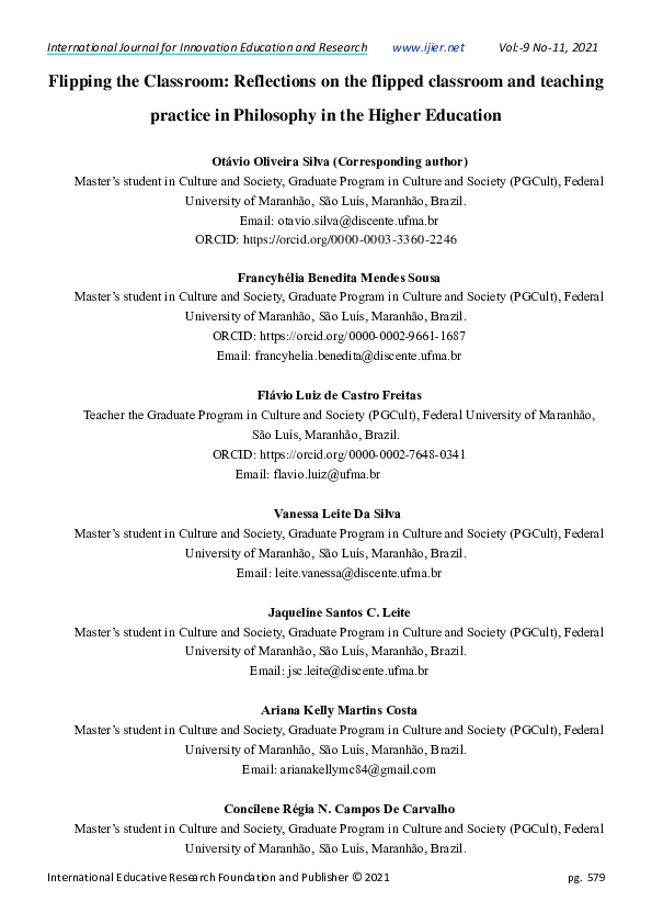 (PDF) Flipping the Classroom