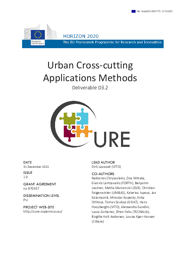(PDF) Urban Cross-cutting Applications Methods (CURE Deliverable D3.2)