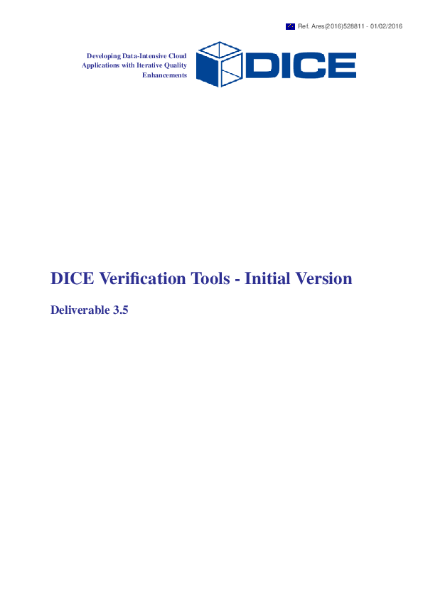 (PDF) DICE Verification Tools-Initial Version