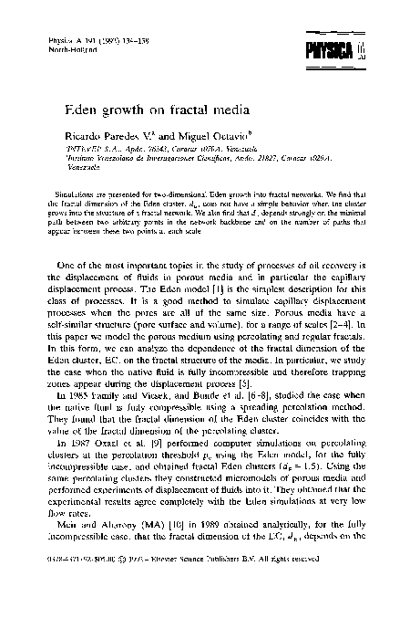 (PDF) Eden growth on fractal media