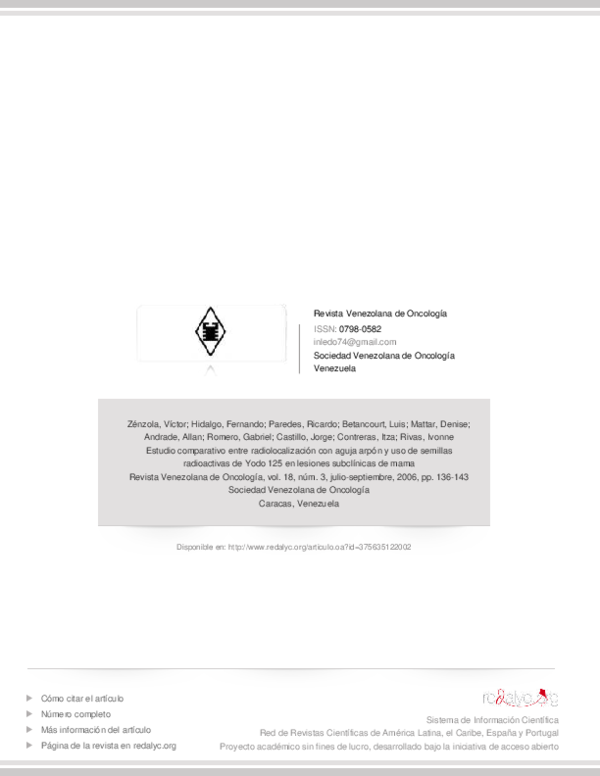 (PDF) Estudio comparativo entre radiolocalización con aguja arpón y uso ...