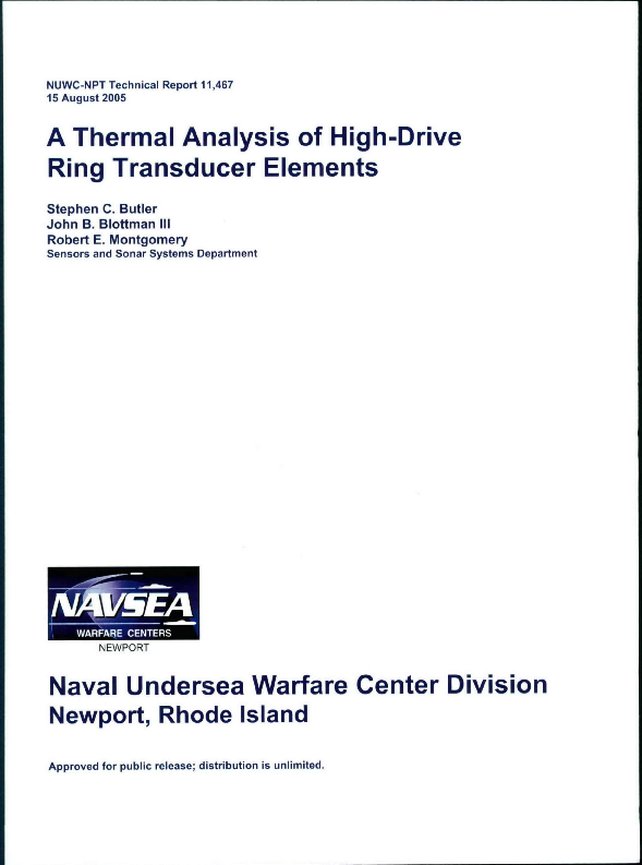 (PDF) A Thermal Analysis of High-Drive Ring Transducer Elements