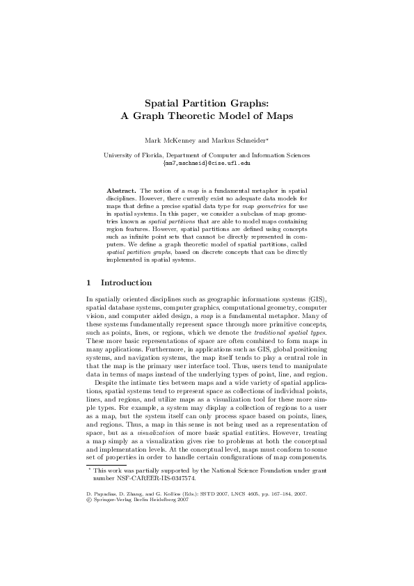 (PDF) Spatial Partition Graphs: A Graph Theoretic Model of Maps