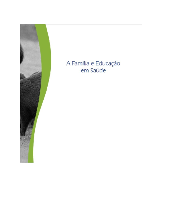 (PDF) A Família e Educação em Saúde | Paulo Zarate Pereira - Academia.edu