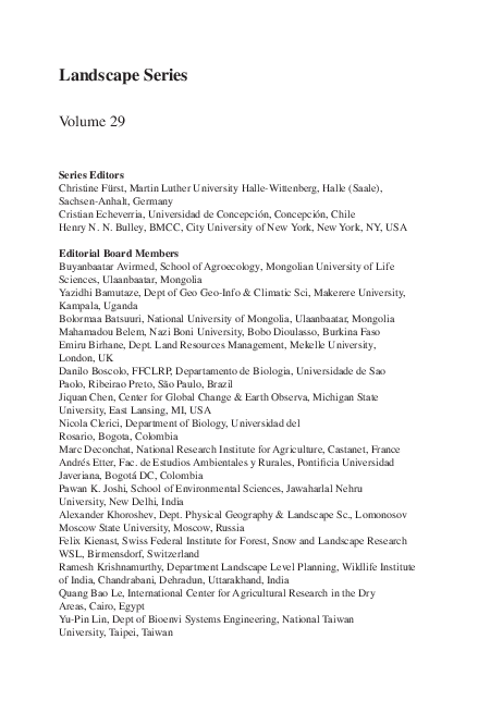 (PDF) Experimental Landscape Ecology