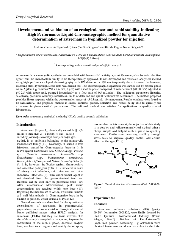 (PDF) Development and Validation of an Ecological, New and Rapid ...