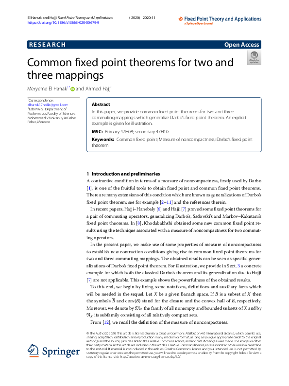 (PDF) Common fixed point theorems for two and three mappings