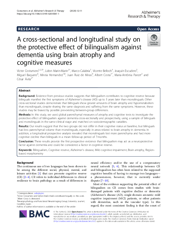Pdf A Cross Sectional And Longitudinal Study On The Protective Effect