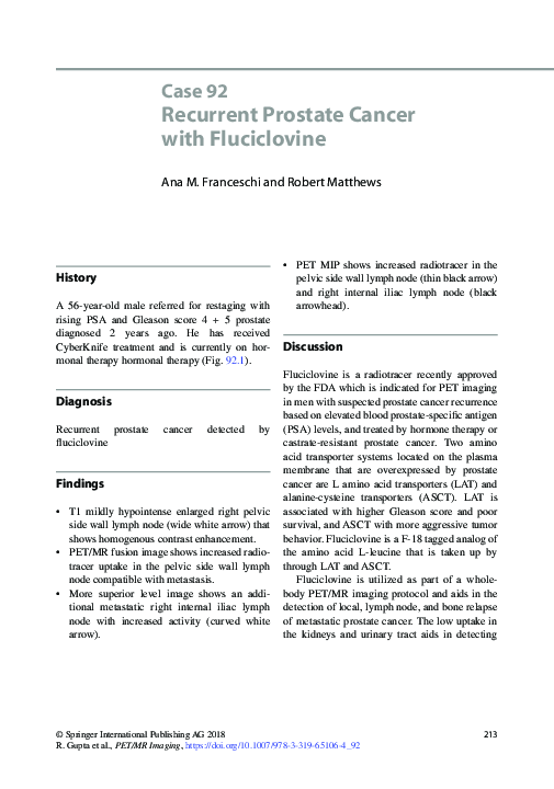 (PDF) Recurrent Prostate Cancer with Fluciclovine