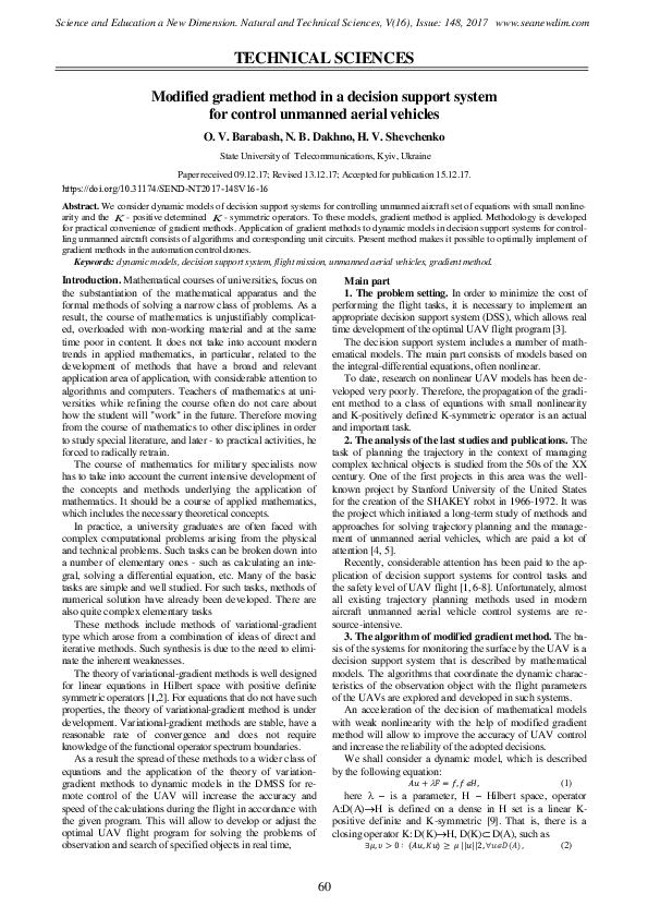 (PDF) Modified gradient method in a decision support system for control unmanned aerial vehicles