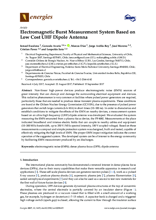 (PDF) Electromagnetic Burst Measurement System Based on Low Cost UHF ...