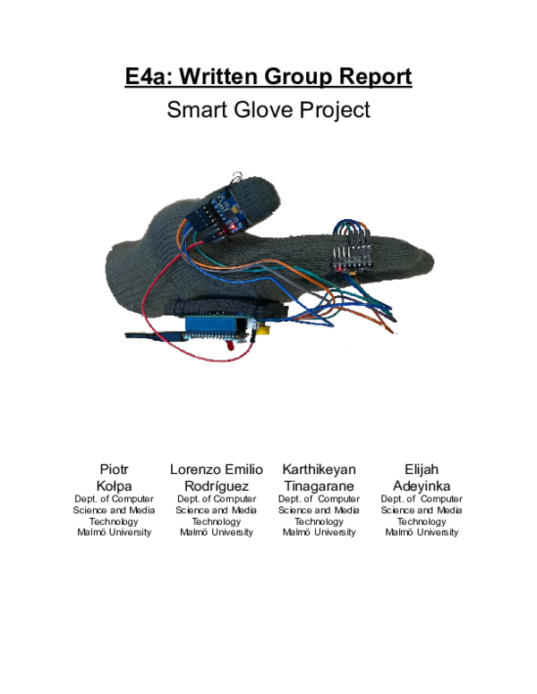 (PDF) Smart Glove Project