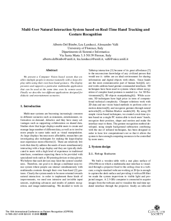(PDF) Multi-User Natural Interaction System based on Real-Time Hand ...
