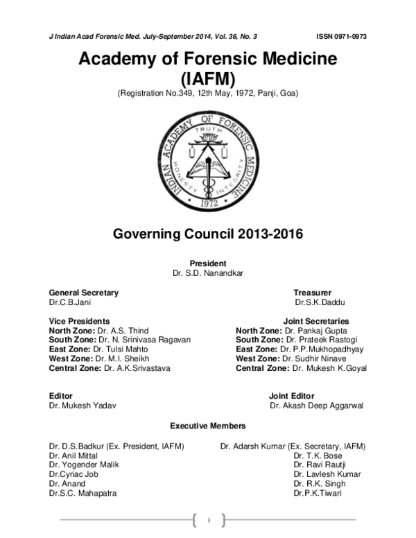 (PDF) Academy of Forensic Medicine (IAFM)