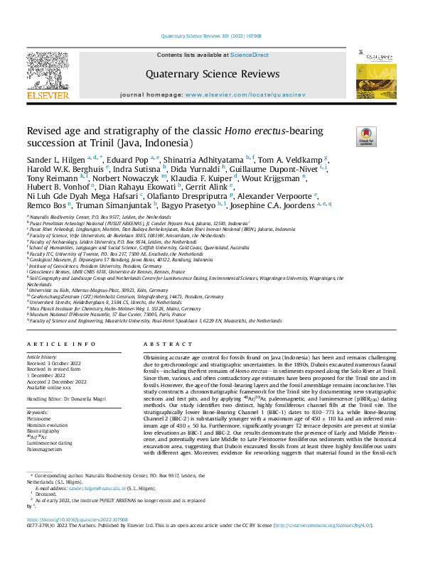 (PDF) Revised age and stratigraphy of the classic Homo erectus-bearing ...