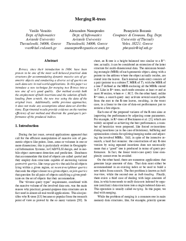 (PDF) Merging R-trees