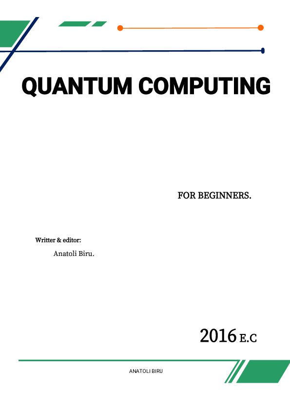 (PDF) Introduction to quantum computing