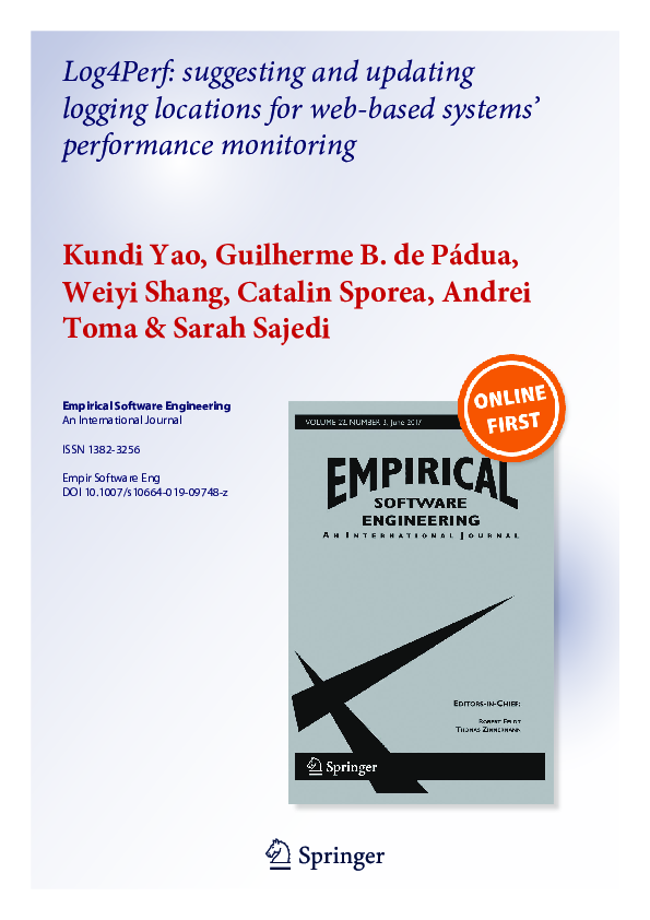(PDF) Log4Perf: suggesting and updating logging locations for web-based systems’ performance ...