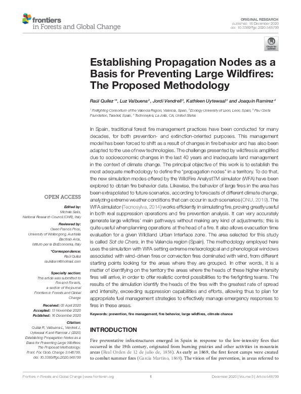 (PDF) Establishing Propagation Nodes as a Basis for Preventing Large ...