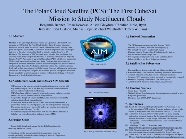 (PDF) The Polar Cloud Satellite: The First CubeSat Mission to Study Noctilucent Clouds | Timeo ...