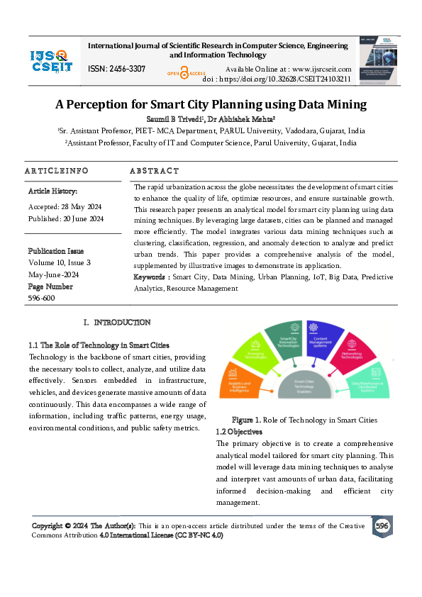 (PDF) A Perception for Smart City Planning using Data Mining