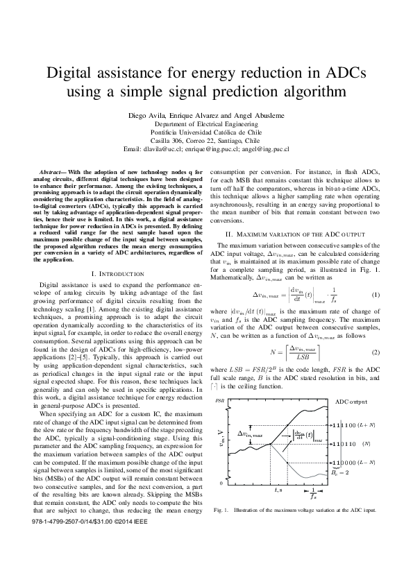 (PDF) Digital assistance for energy reduction in ADCs using a simple ...