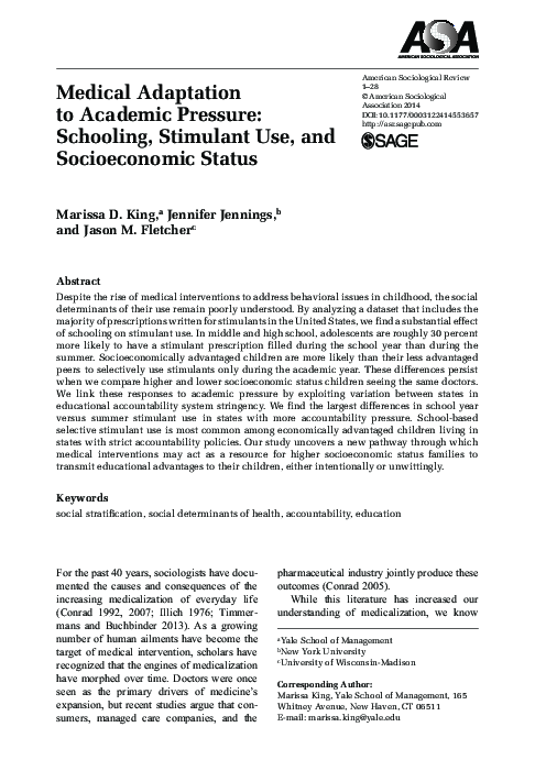(PDF) Medical Adaptation to Academic Pressure