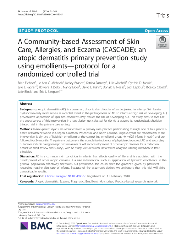 (PDF) A Community-based Assessment of Skin Care, Allergies, and Eczema ...