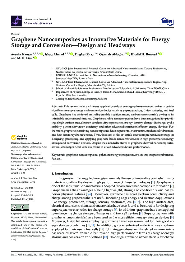 (PDF) Graphene Nanocomposites as Innovative Materials for Energy ...