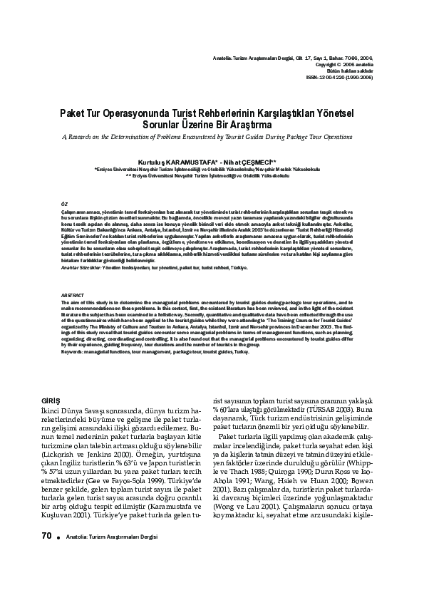 (PDF) A Research on the Determination of Problems Encountered by ...