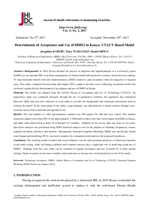 (PDF) Journal of Health Informatics in Developing Countries ...