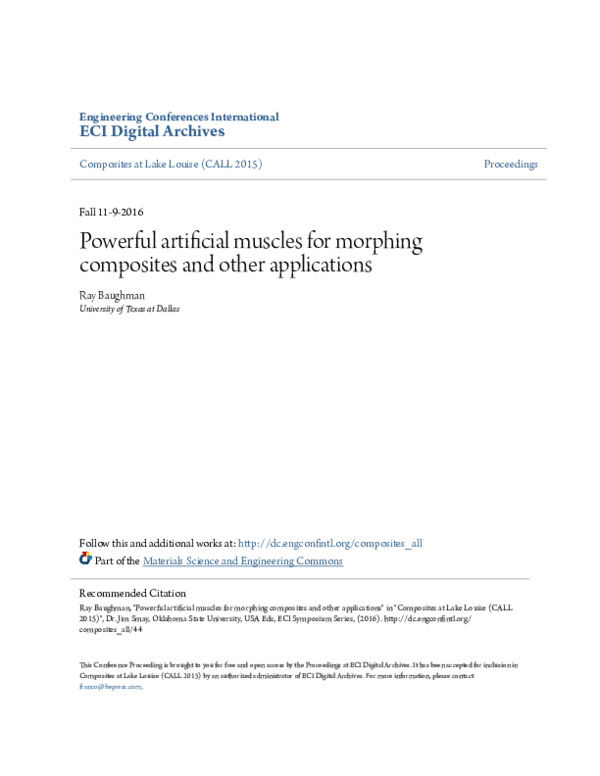 (PDF) Powerful artificial muscles for morphing composites and other ...