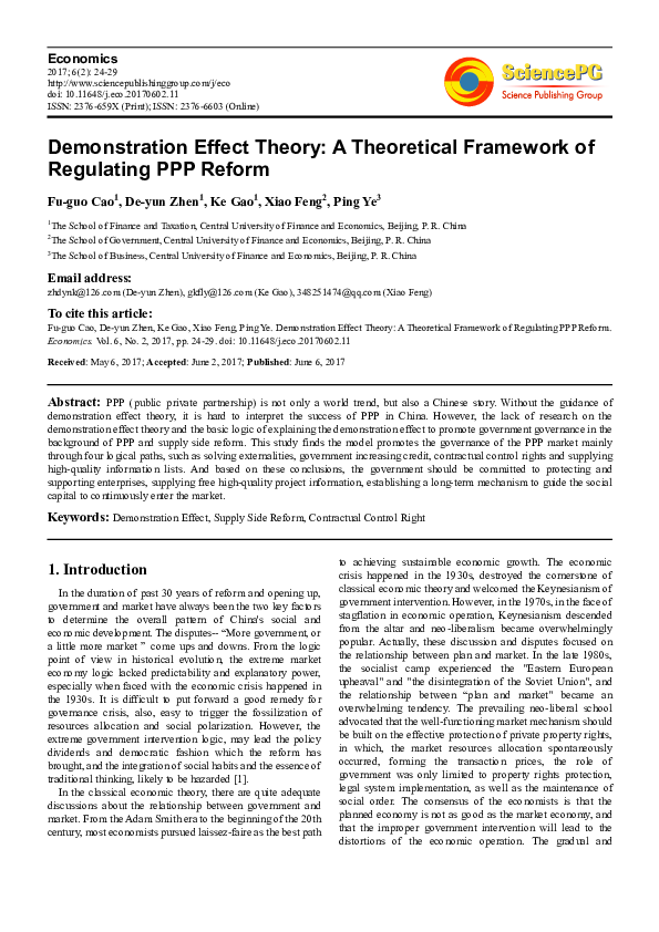 (PDF) Demonstration Effect Theory: A Theoretical Framework of ...