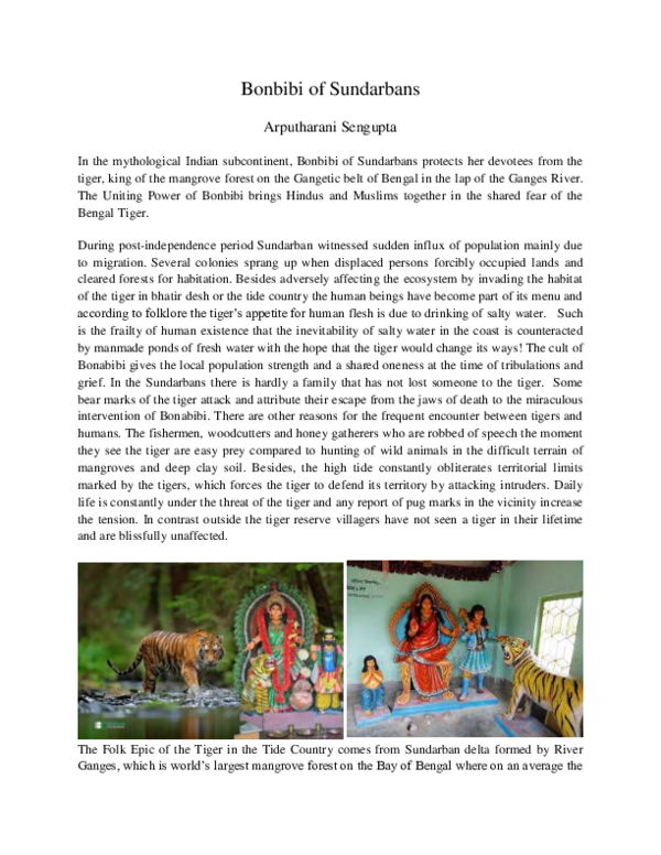 (PDF) Bonbibi of Sundarbans