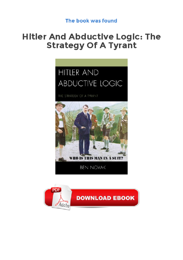 (PDF) Hitler and Abductive Logic: The Strategy of a Tyrant
