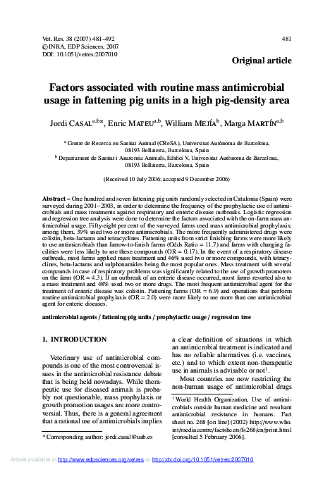 (PDF) Factors associated with routine mass antimicrobial usage in ...