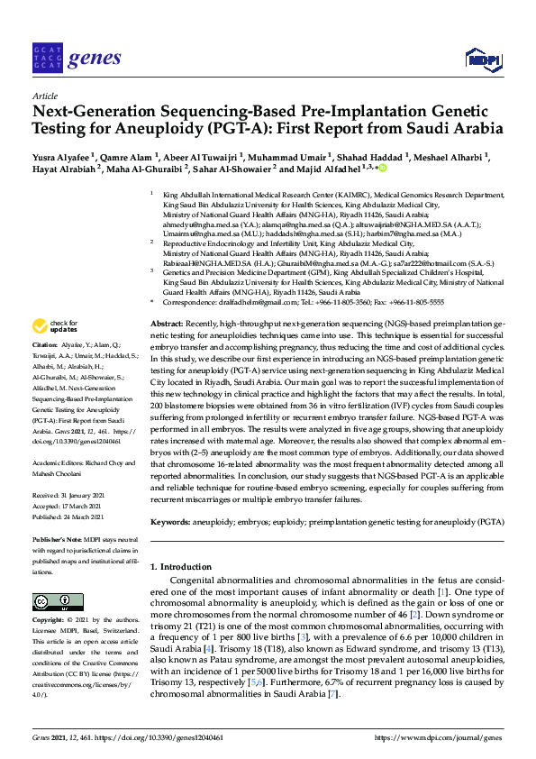 (PDF) Next-Generation Sequencing-Based Pre-Implantation Genetic Testing ...
